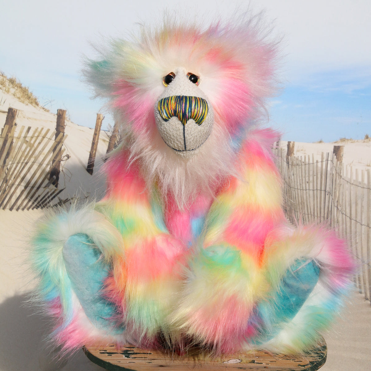 Lizzy Sherbert one of a kind mohair & faux fur artist bear by Barbara ...
