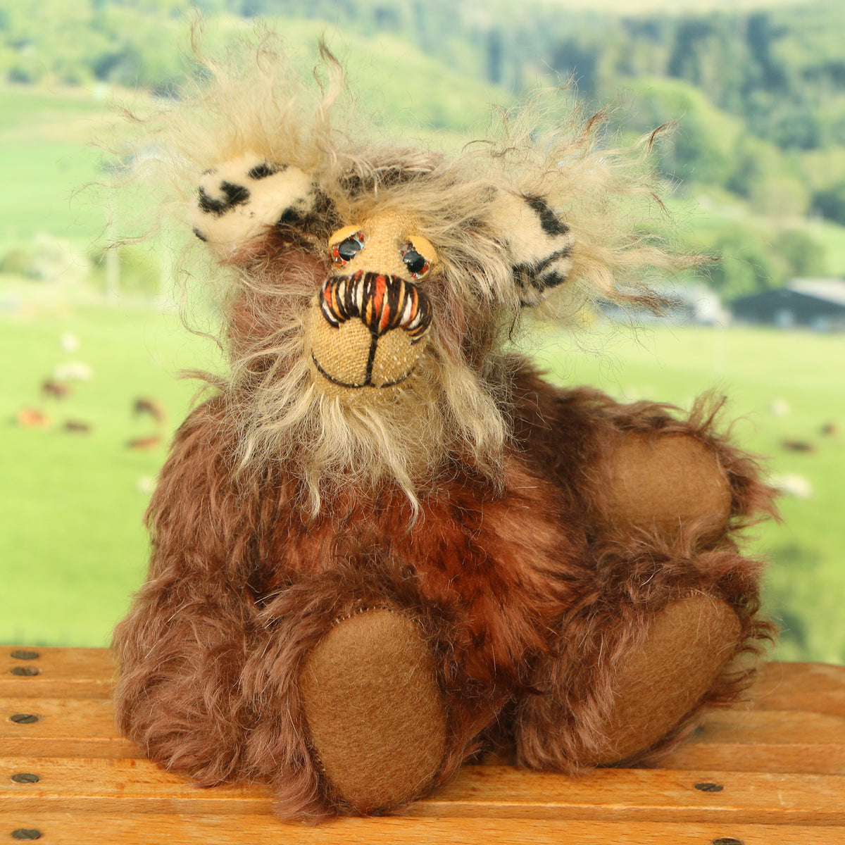 Nimble Nigel a one of a kind, mohair artist bear by Barbara-Ann Bears ...