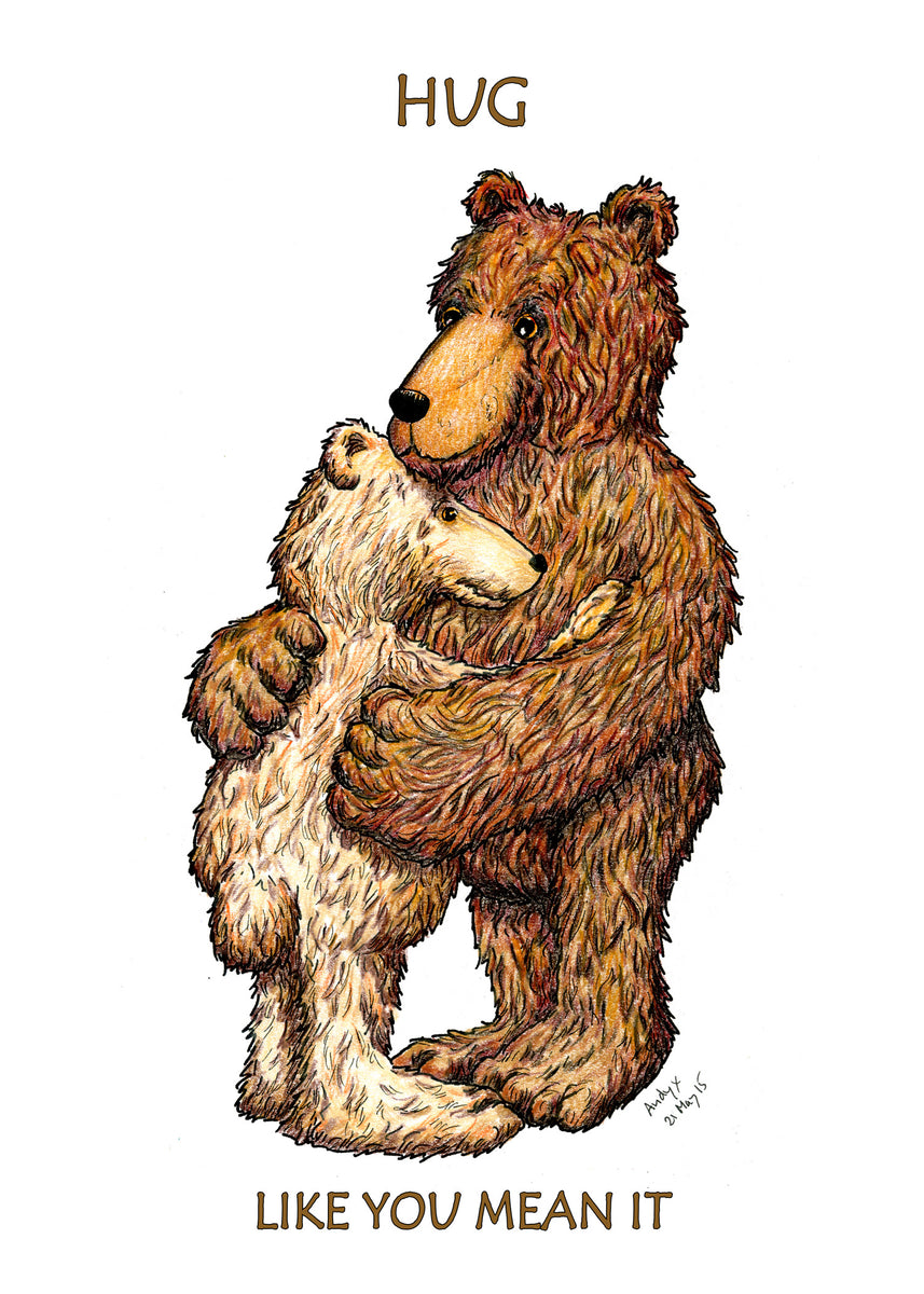 Hug Like You Mean It... Sometimes a gentle hug just won't do. Two brow ...